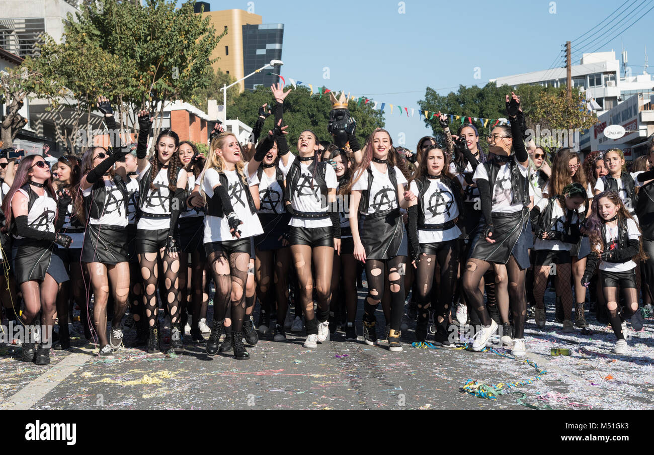 Limassol, Cyprus - February 18 2018: Happy team of people dressed in ...