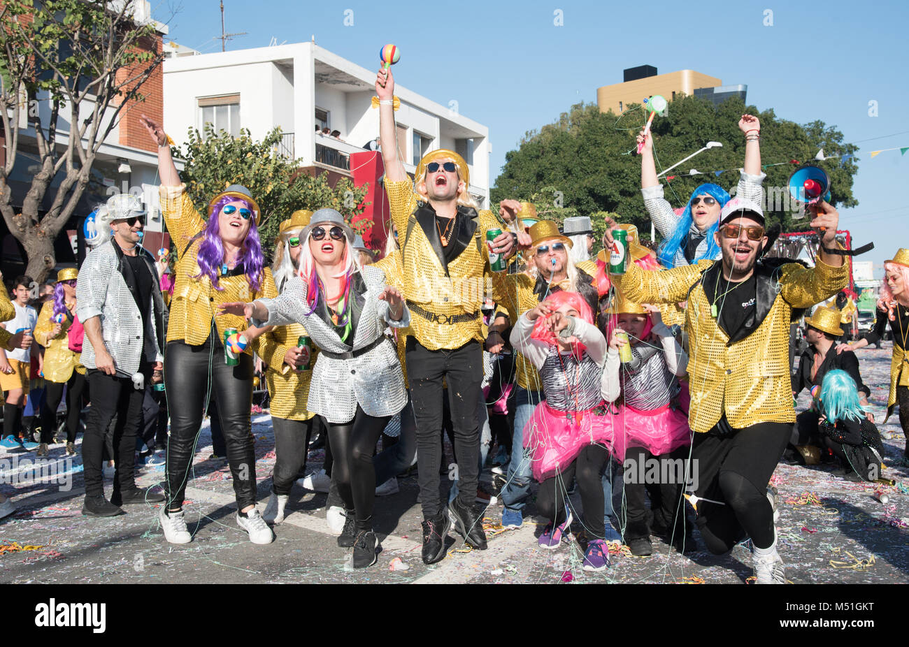 Limassol, Cyprus - February 18 2018: Happy team of people dressed in ...