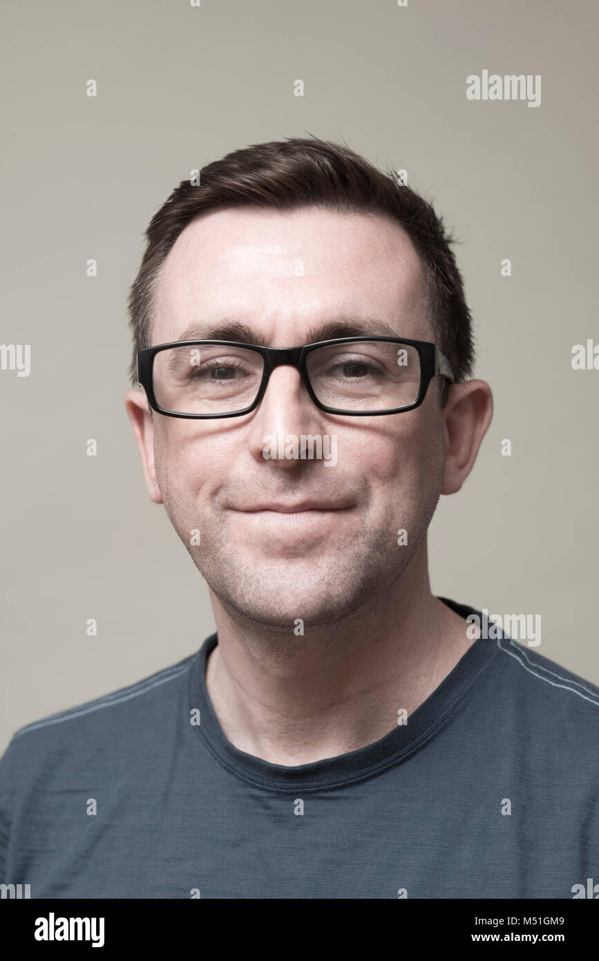 Grey hair headshot white background hi-res stock photography and images ...