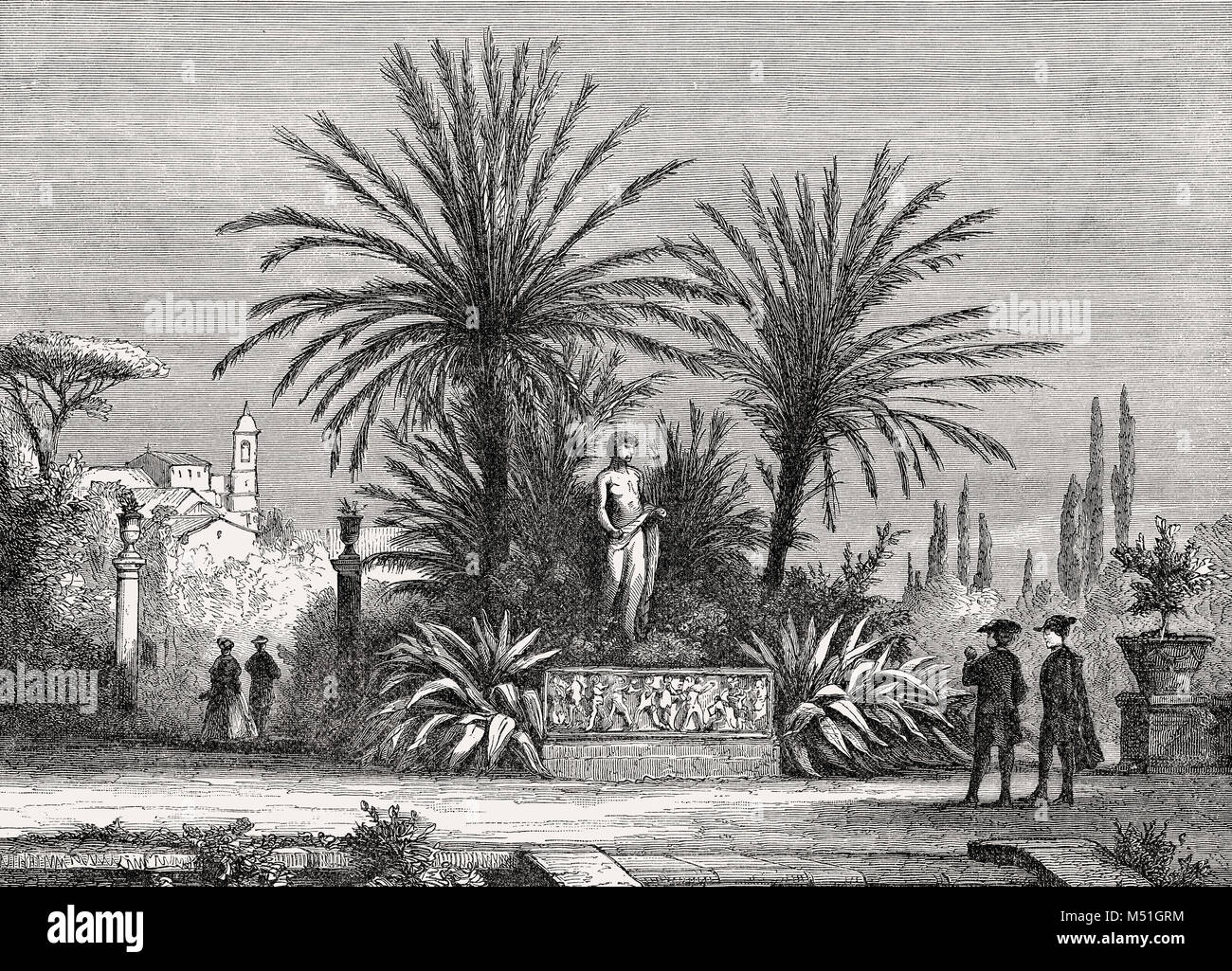 The Villa Albani, Rome, Italy, 19th Century Stock Photo - Alamy