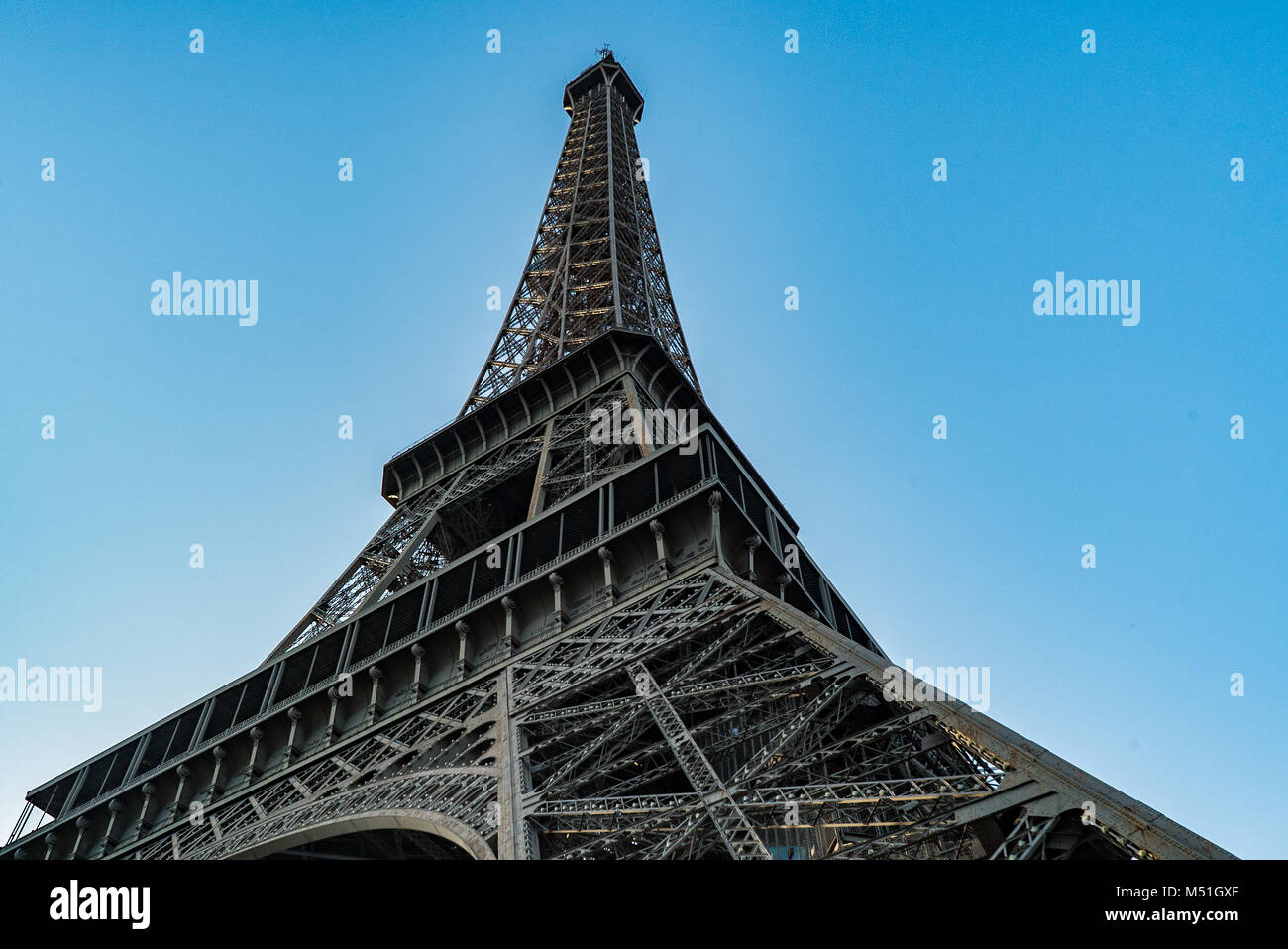 Eiffel tower low angle view hi-res stock photography and images - Alamy