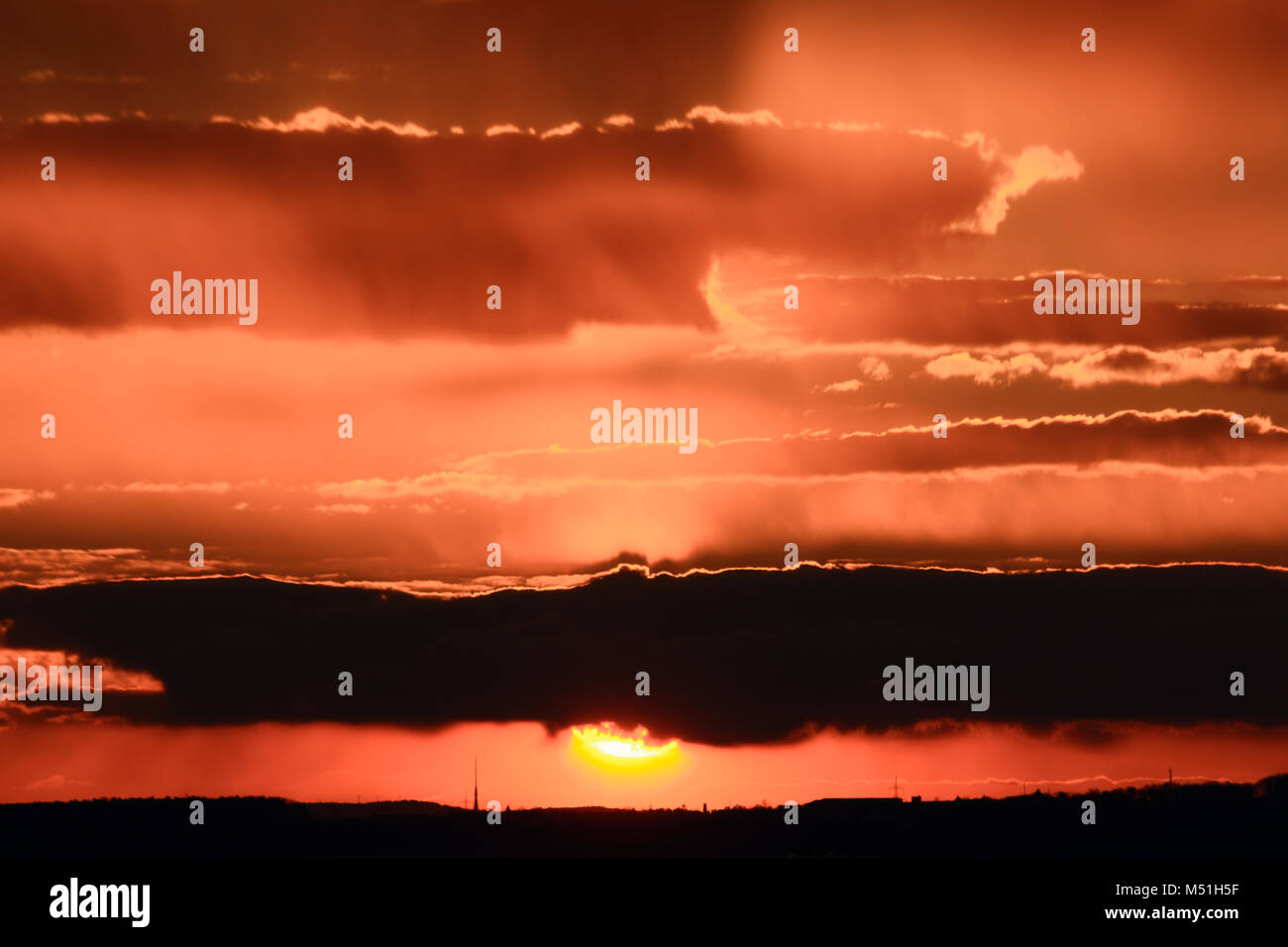 red and black sunset Stock Photo - Alamy