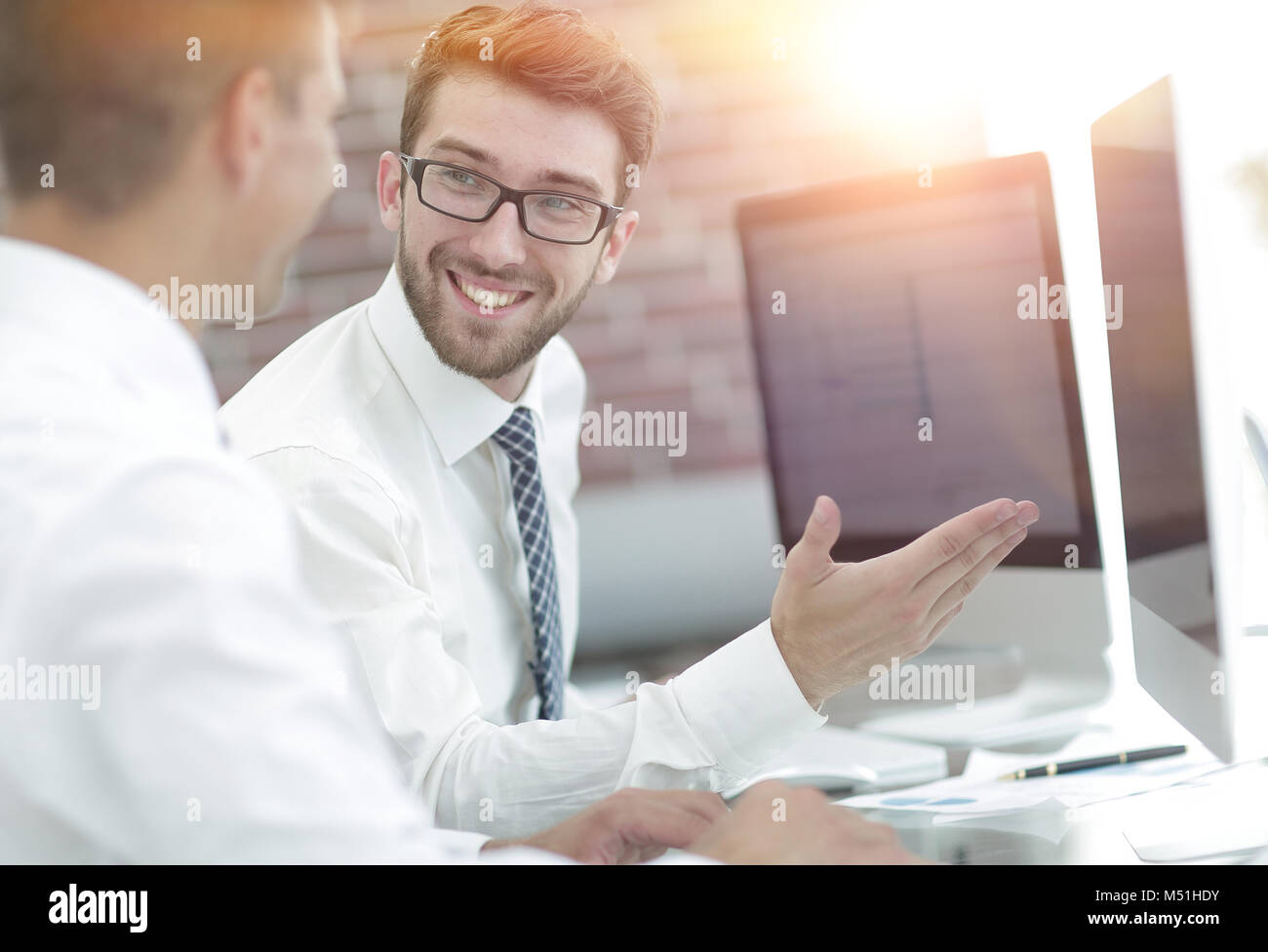 Group experienced employees workplace hi-res stock photography and ...
