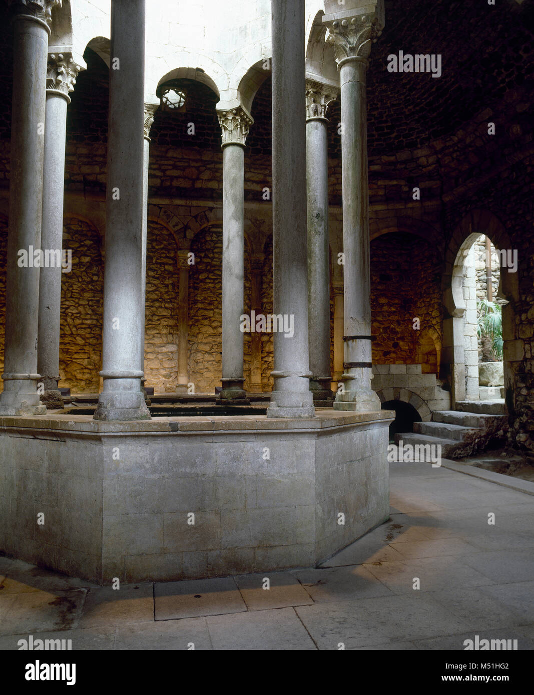 Arab baths. Romanesque construction, 12th century, inspired by Roman ...