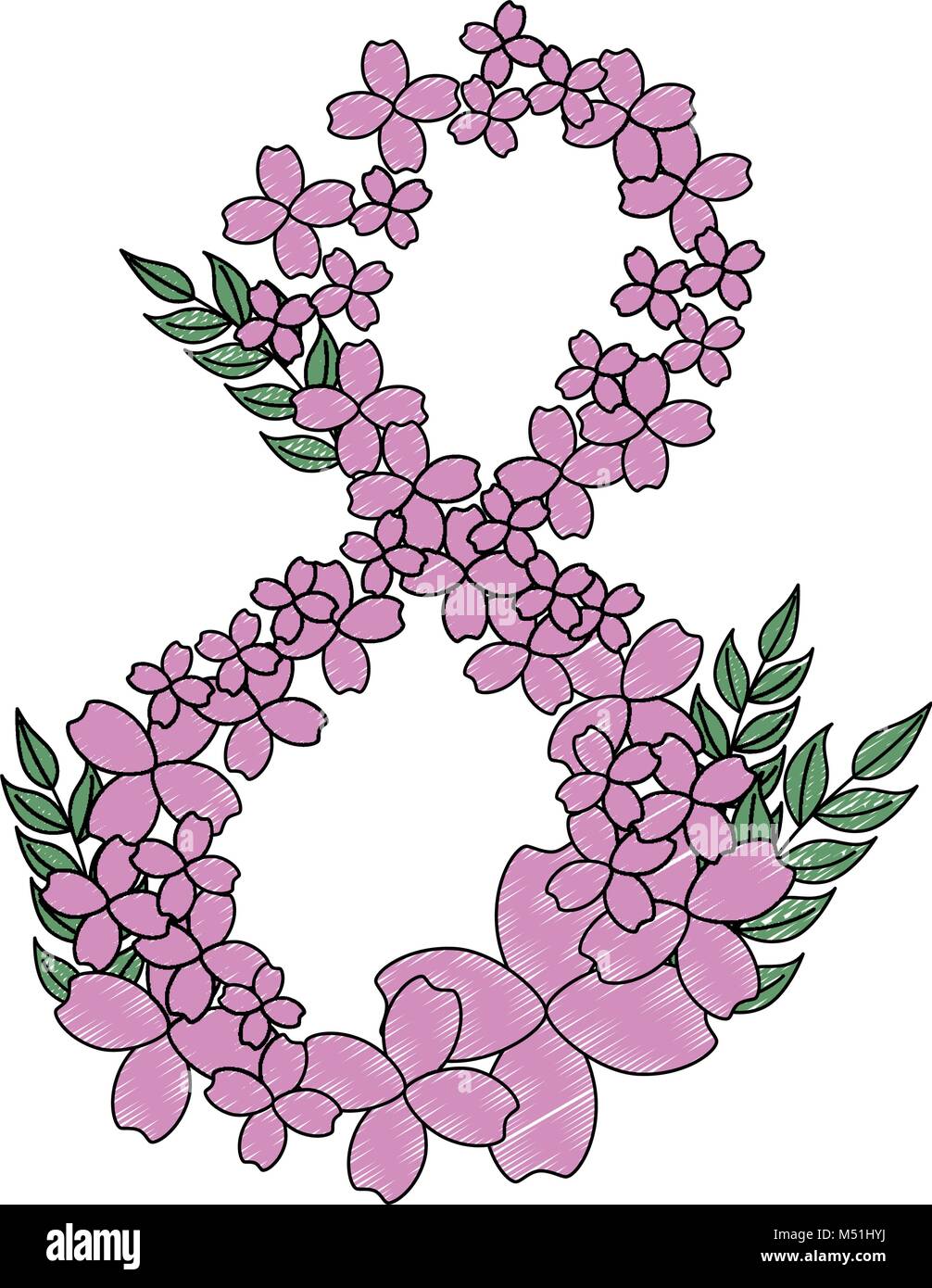 floral decoration in the shape of eight Stock Vector Image & Art - Alamy