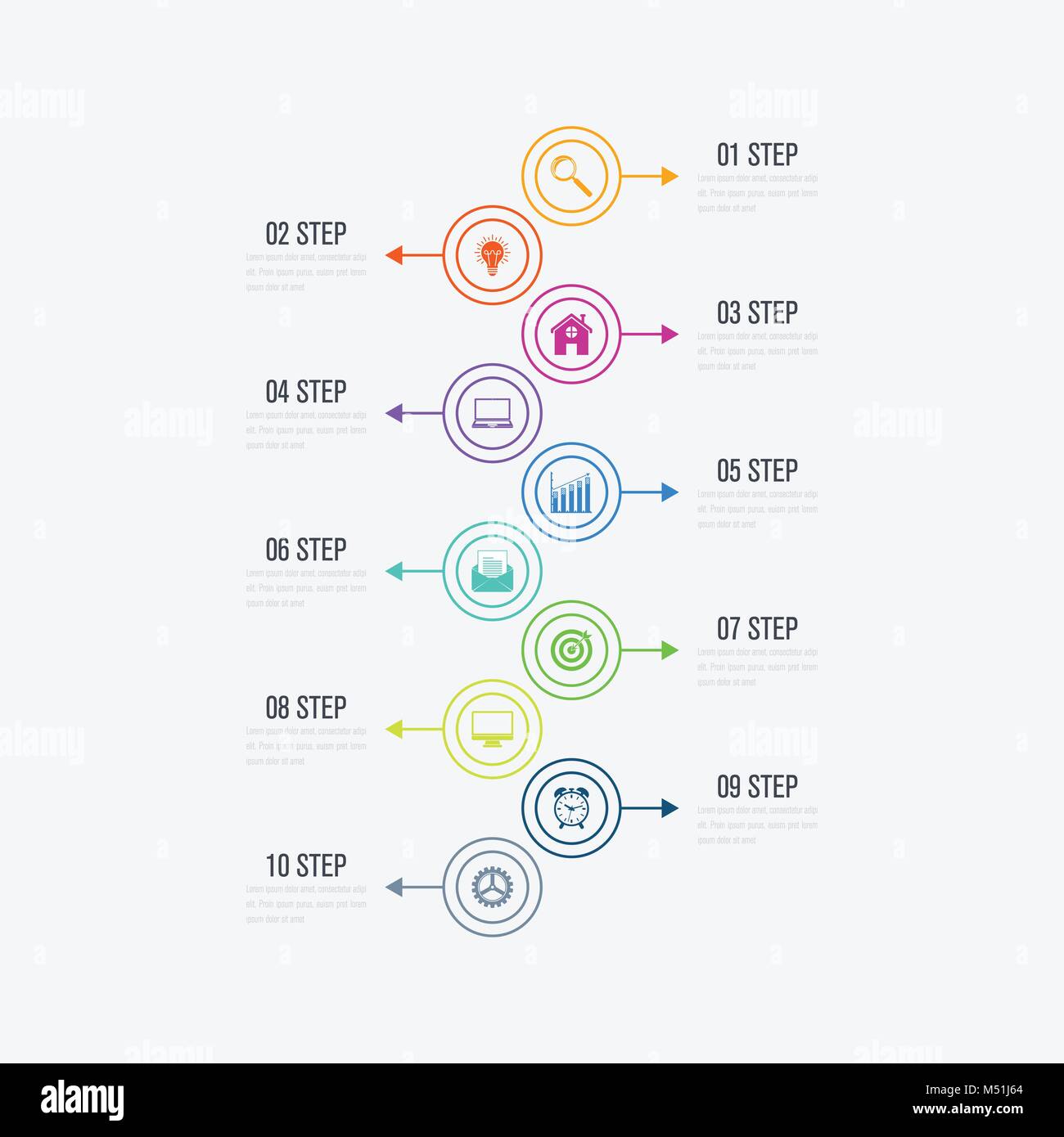 Infographic design template 10 options Stock Vector Image & Art - Alamy