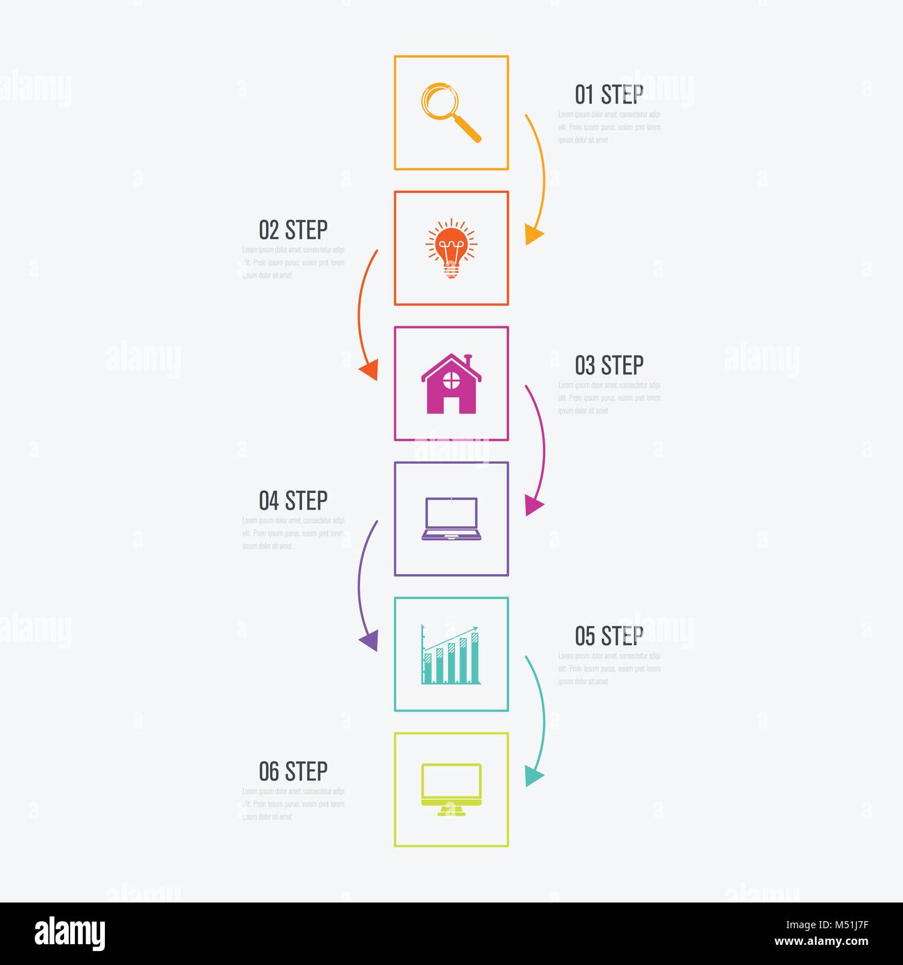 Vector illustration infographics 6 options Stock Vector Image & Art - Alamy