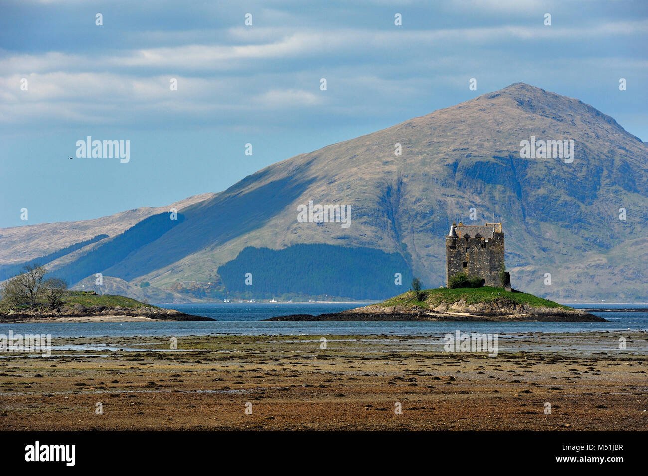United Kingdom, Scotland, Highlands, Appin: Castle Stalker on Loch ...
