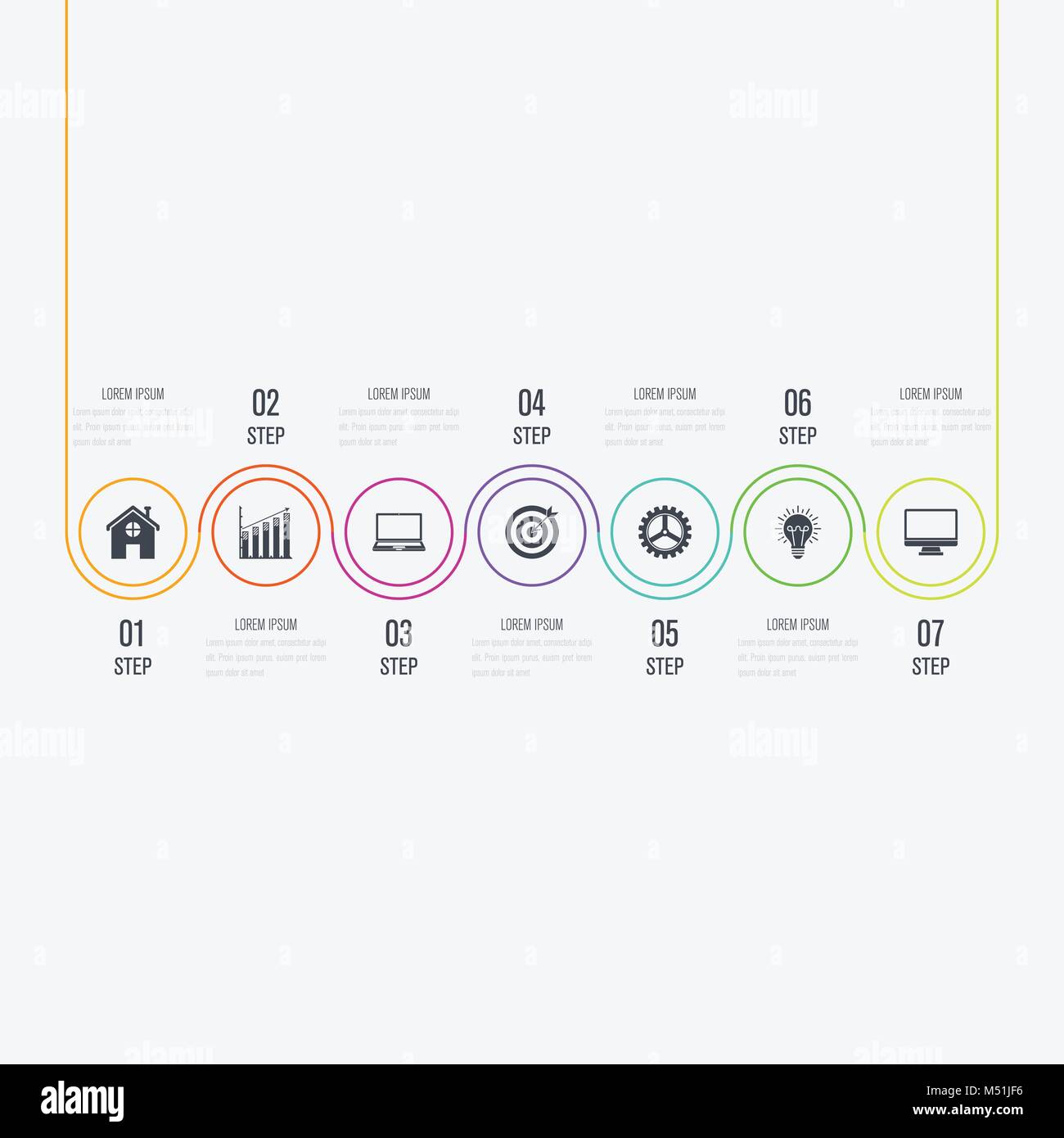 Vector illustration infographics 7 options Stock Vector Image & Art - Alamy