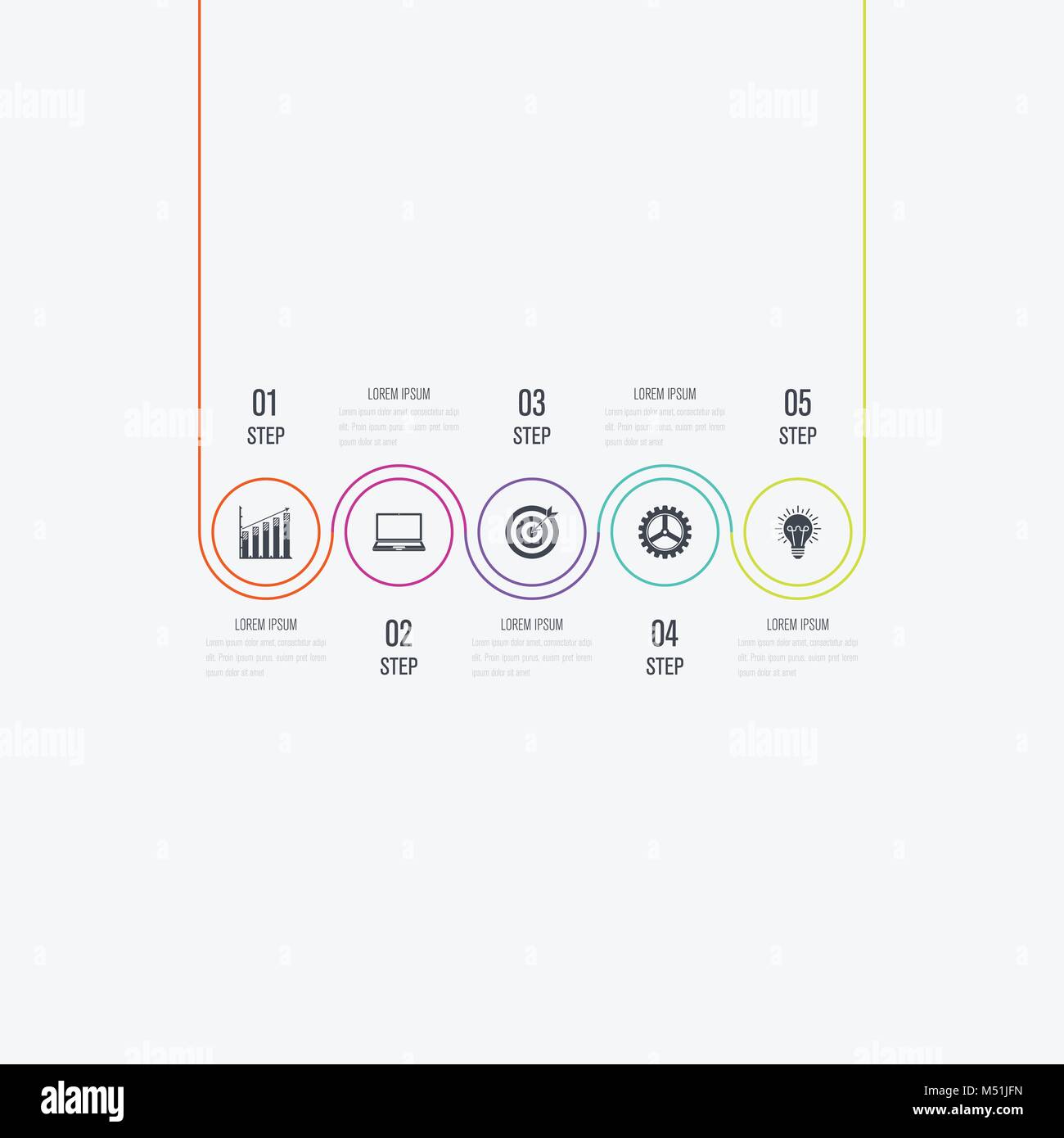 Vector illustration infographics 5 options Stock Vector Image & Art - Alamy