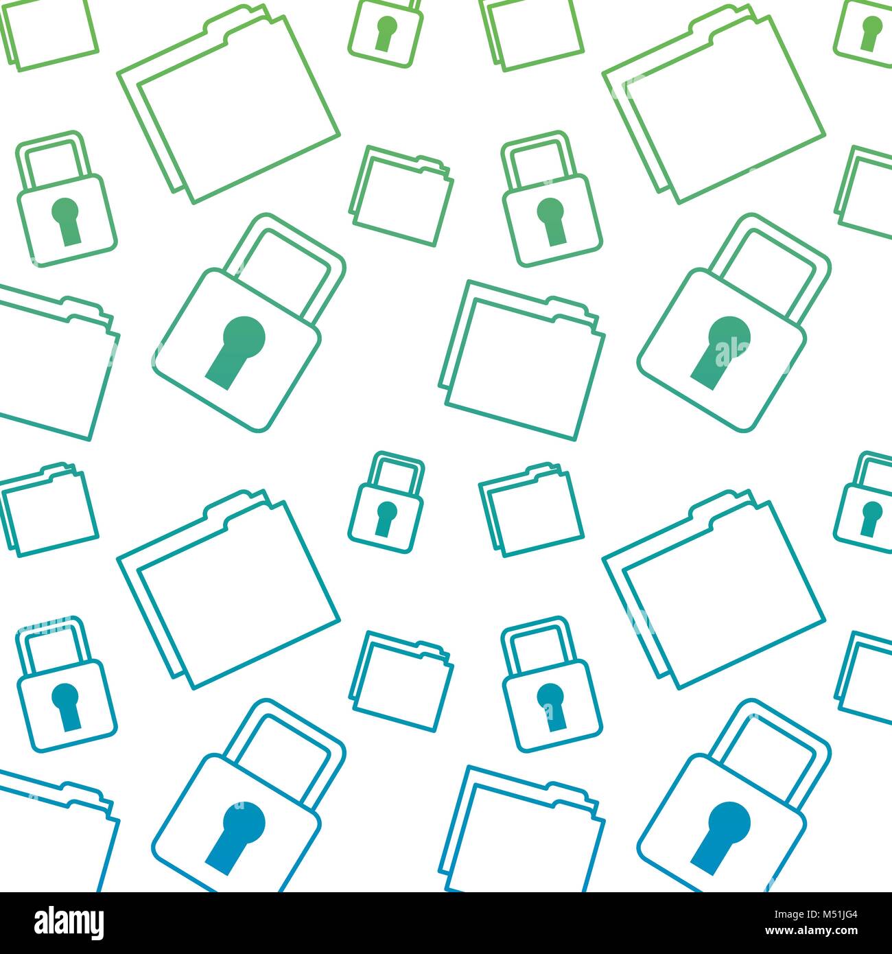 seamless pattern padlock security folder file Stock Vector Image & Art ...