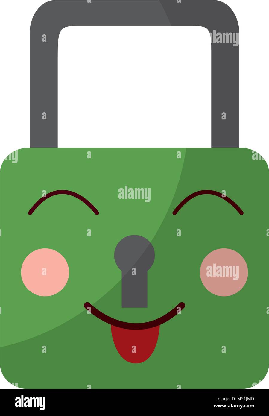 safe secure padlock kawaii character Stock Vector Image & Art - Alamy