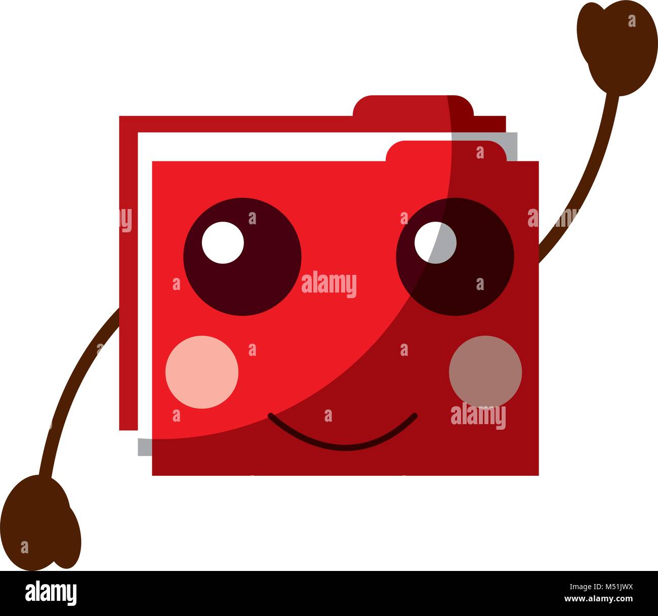 folder file document kawaii character Stock Vector Image & Art - Alamy