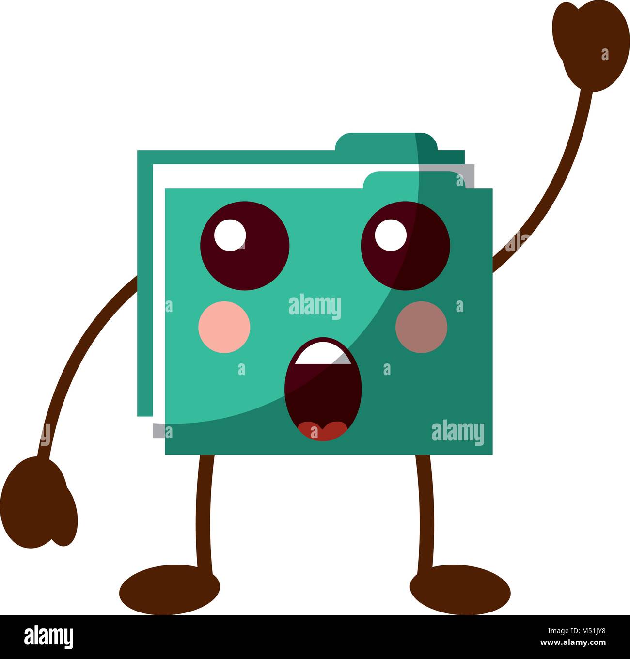folder file document kawaii character Stock Vector Image & Art - Alamy