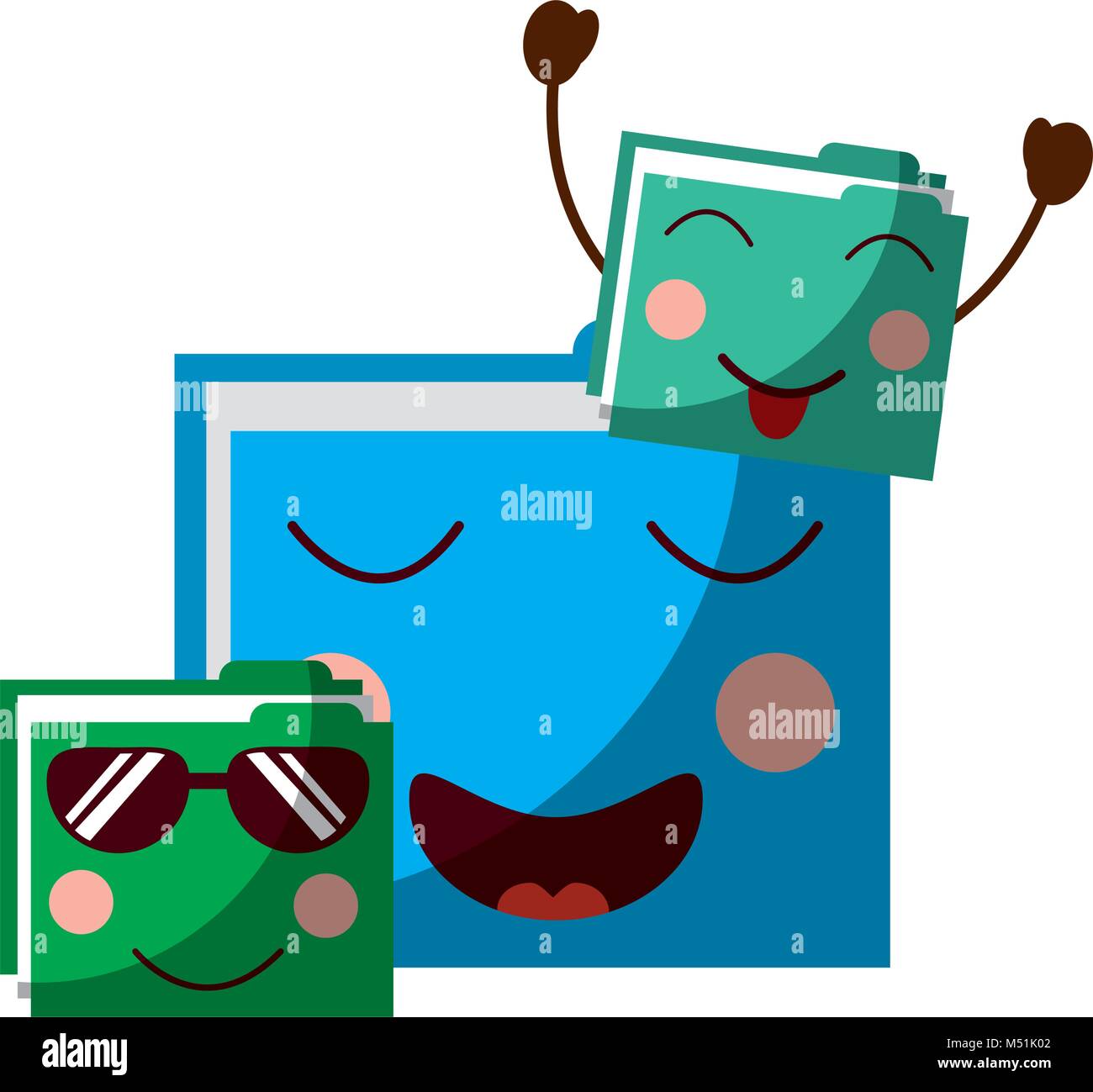 folder file kawaii cartoon friendly Stock Vector Image & Art - Alamy