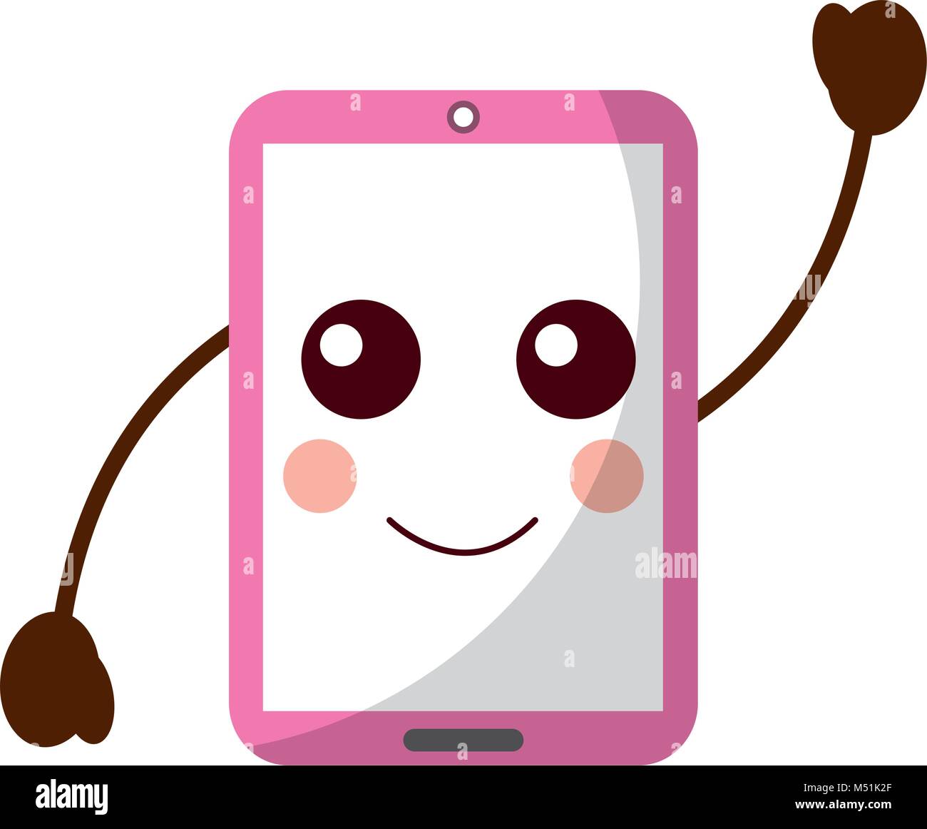 Cartoon icon set kawaii technology hi-res stock photography and images ...