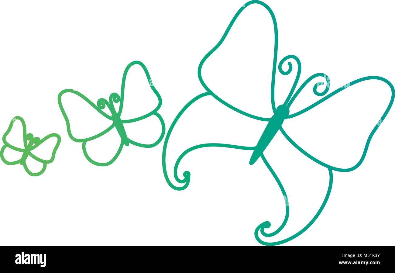 butterflies flying decorative frame Stock Vector Image & Art - Alamy