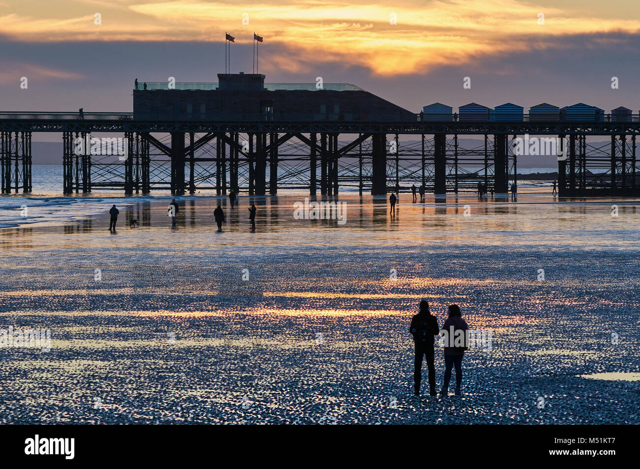 The new Hastings Pier, on the South Coast, East Sussex UK, at dusk ...