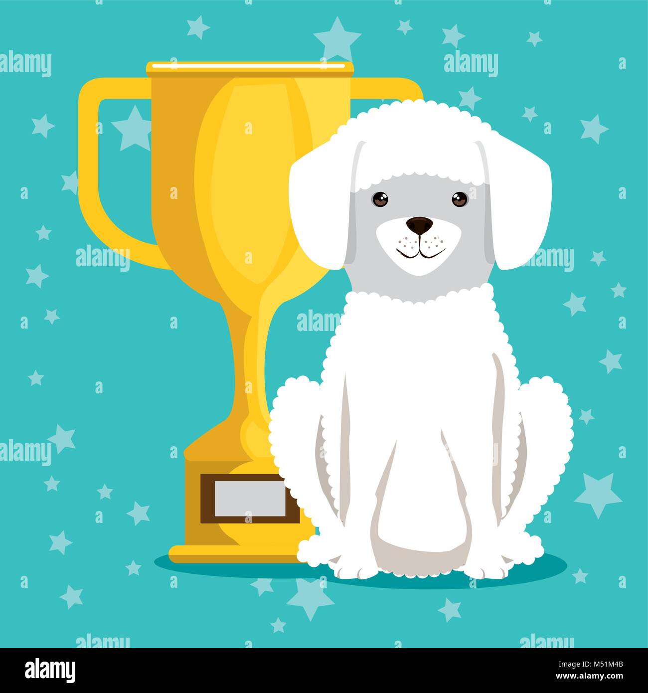 dog with trophy pet friendly Stock Vector Image & Art - Alamy