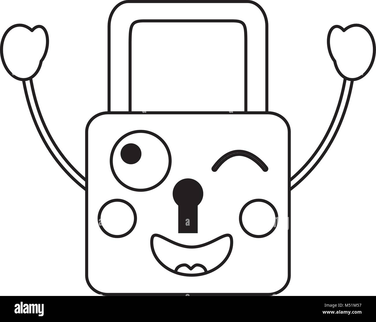 safety lock emoji icon image Stock Vector Image & Art - Alamy