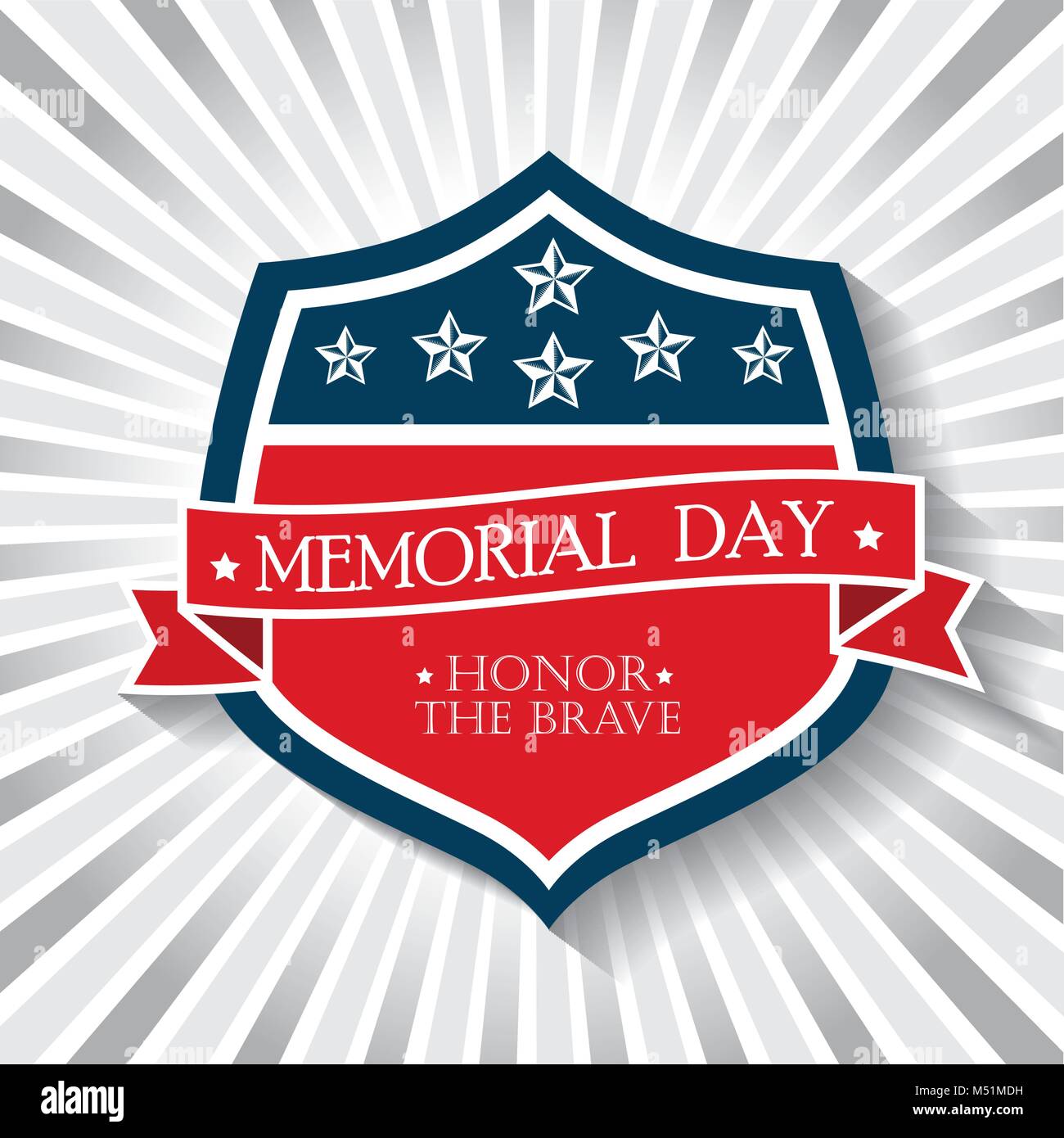 happy memorial day shield Stock Vector Image & Art - Alamy