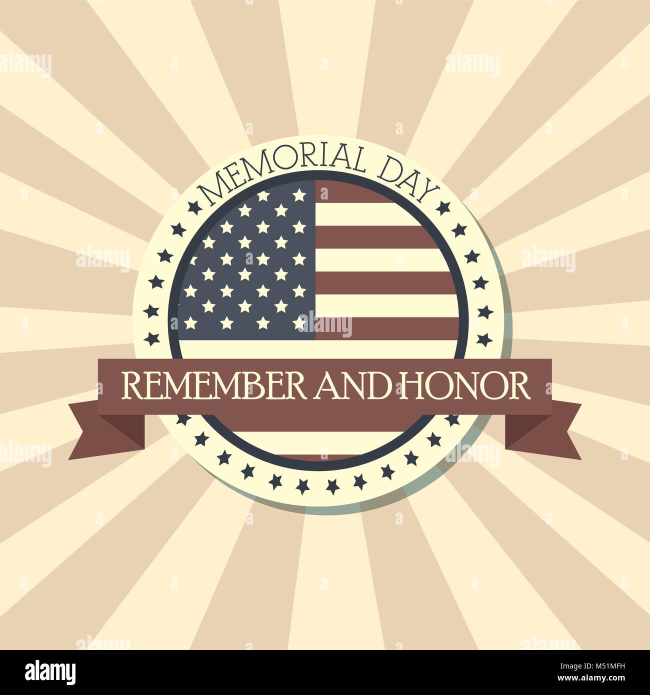 happy memorial day emblem Stock Vector Image & Art - Alamy