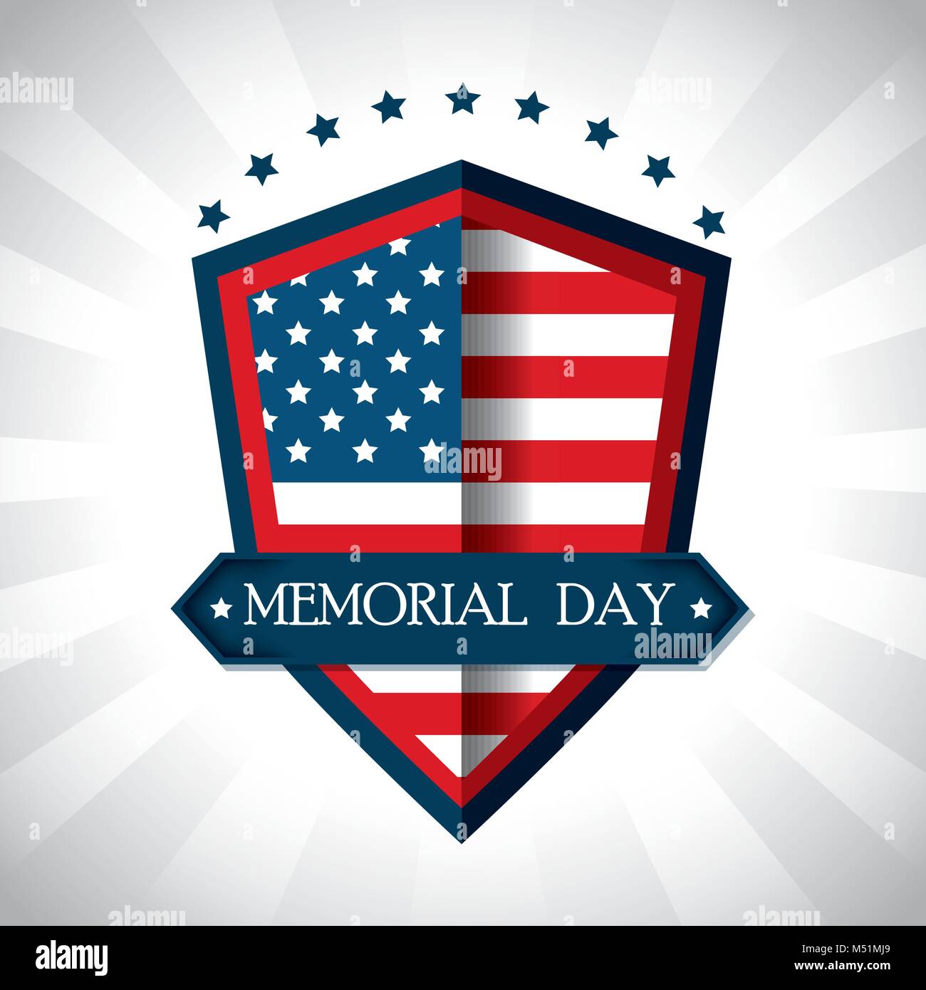 happy memorial day shield Stock Vector Image & Art - Alamy