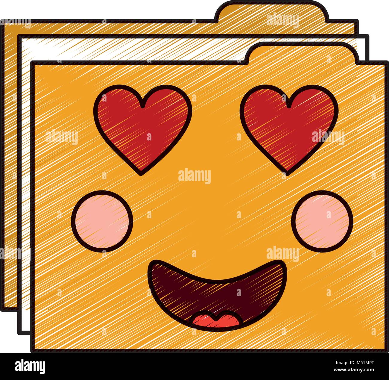 folder file document kawaii character Stock Vector Image & Art - Alamy
