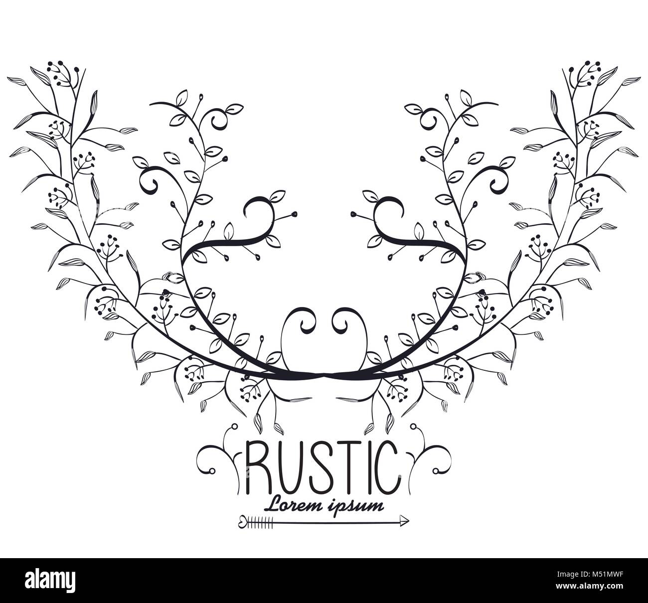 rustic wreath crown icon Stock Vector Image & Art - Alamy