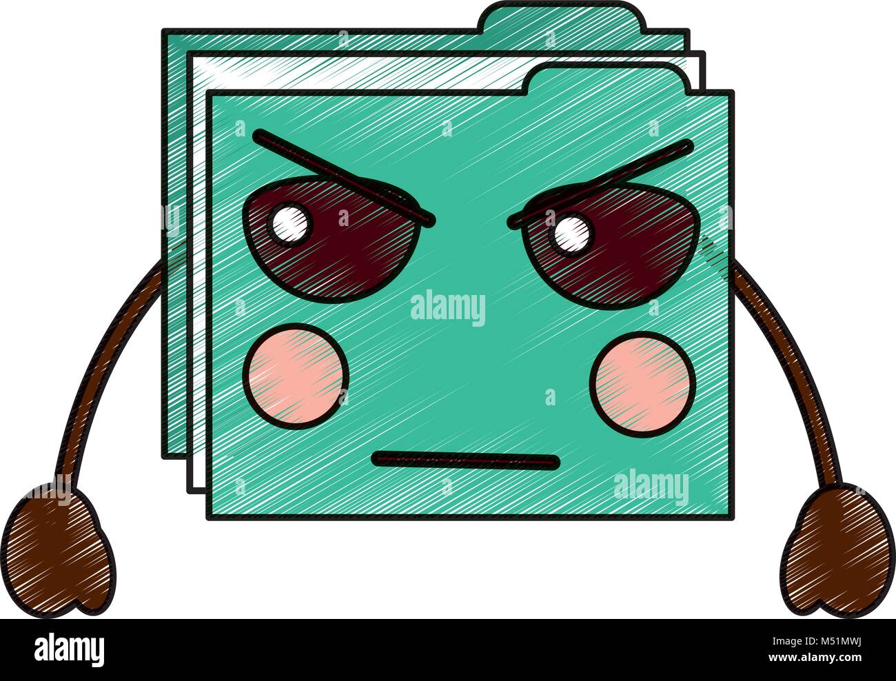 file folder angry emoji icon image Stock Vector Image & Art - Alamy