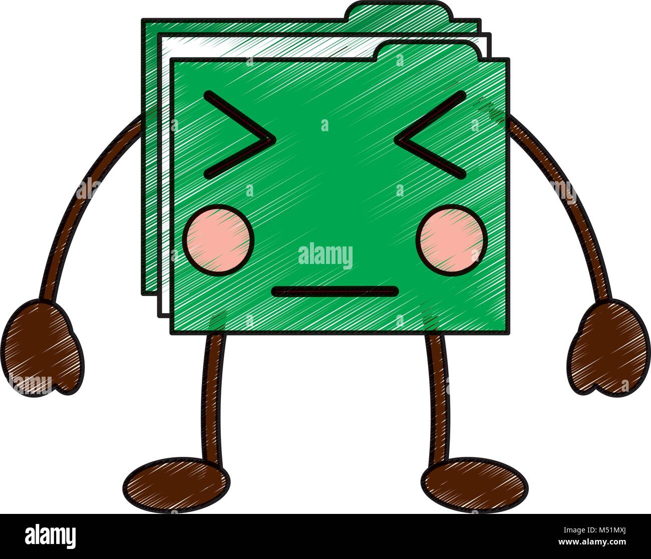 file folder angry emoji icon image Stock Vector Image & Art - Alamy