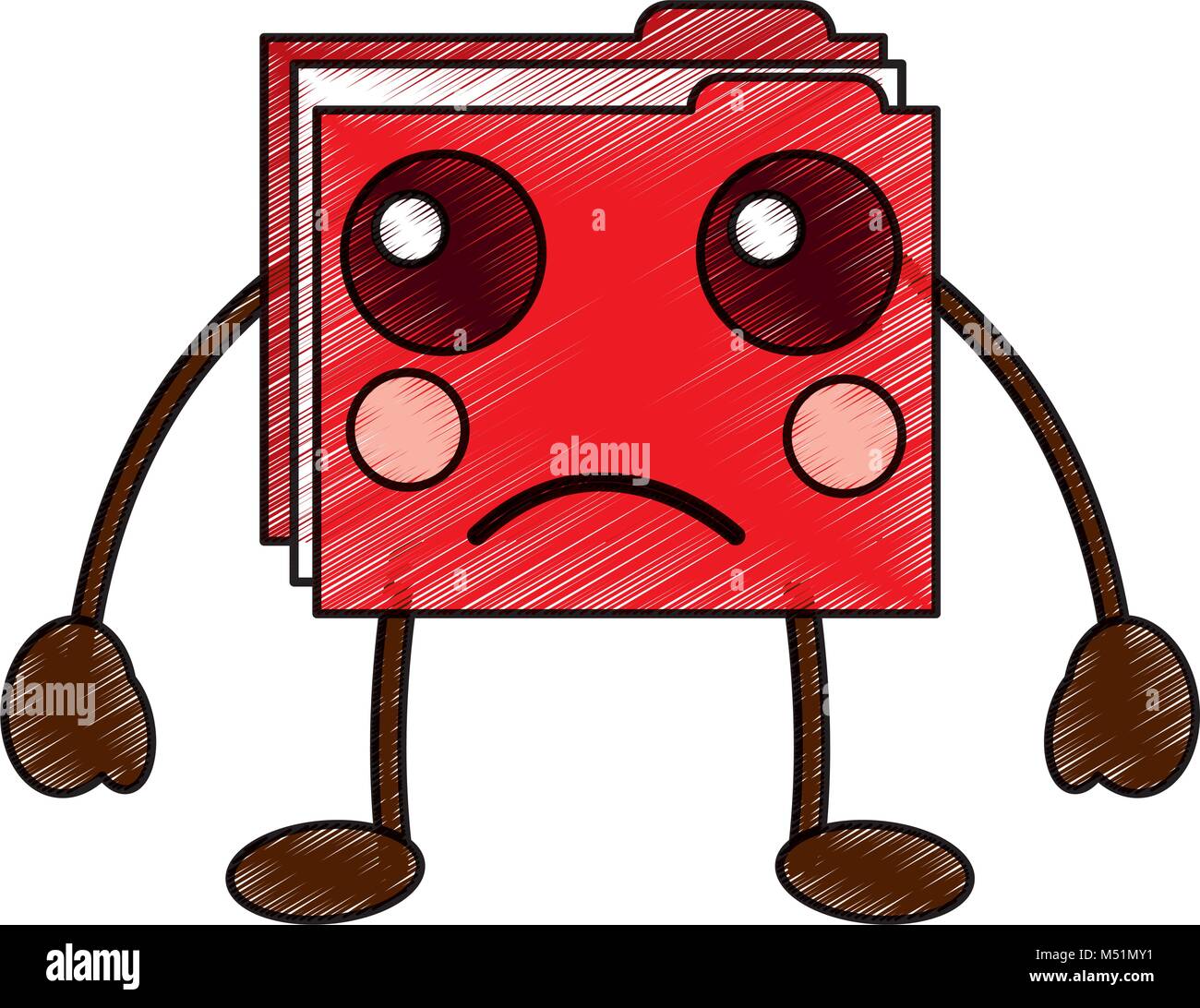 file folder sad emoji icon image Stock Vector Image & Art - Alamy