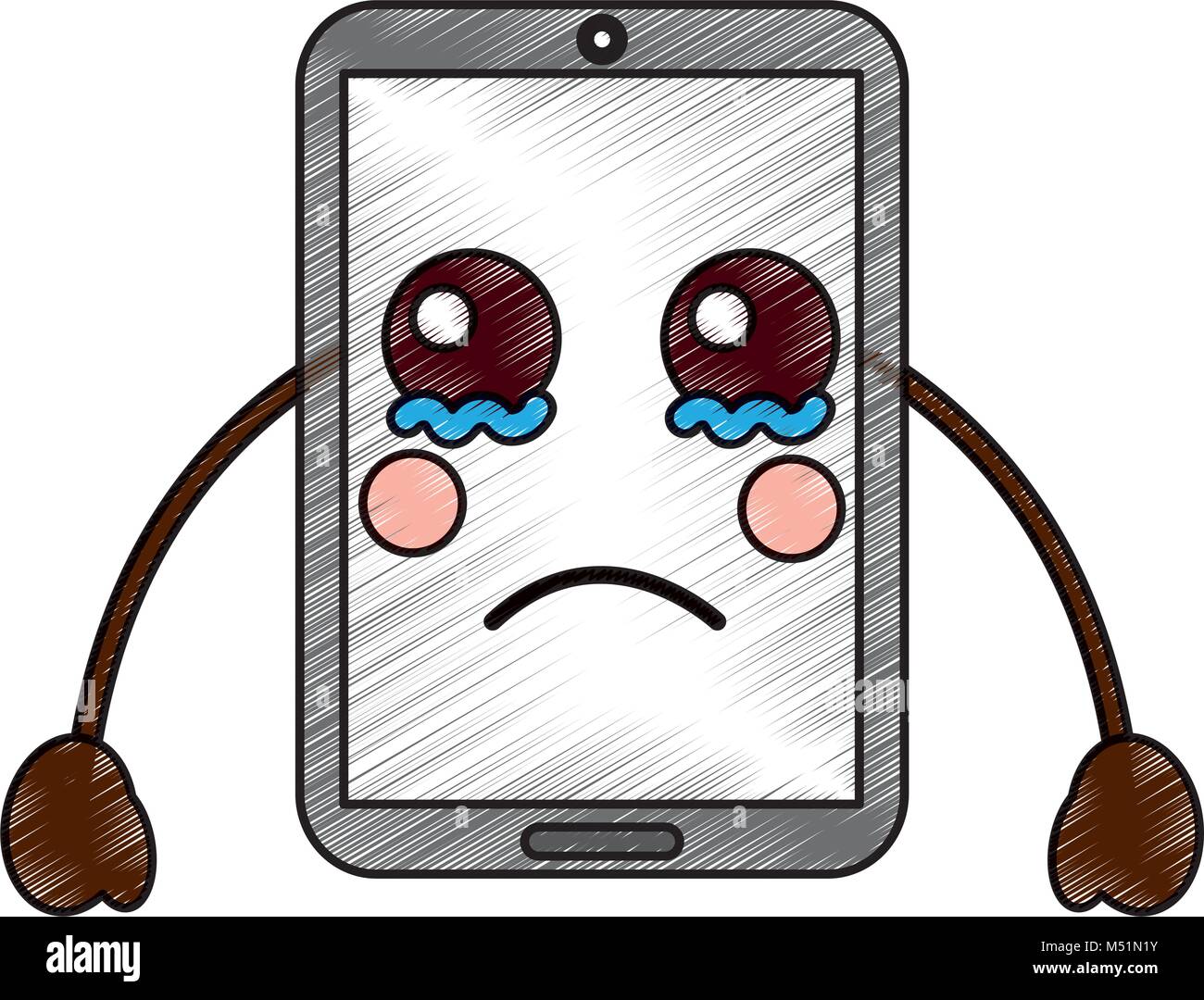 cellphone sad emoji icon image Stock Vector Image & Art - Alamy