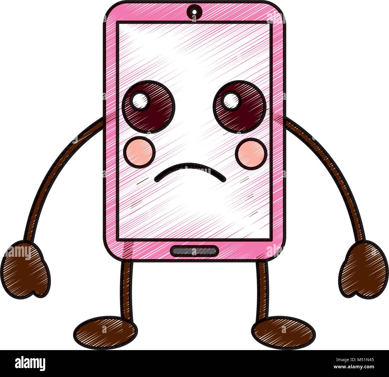cellphone sad emoji icon image Stock Vector Image & Art - Alamy