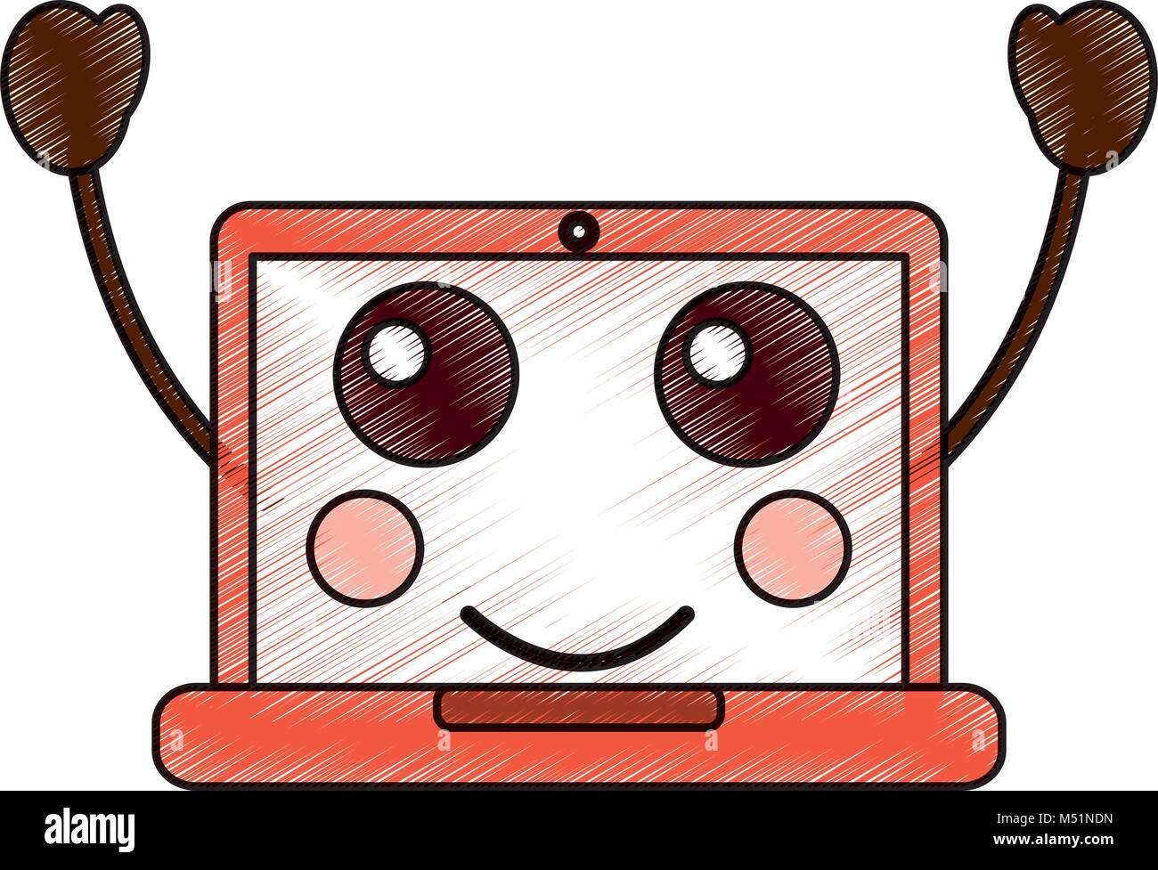 laptop computer happy emoji icon image Stock Vector Image & Art - Alamy