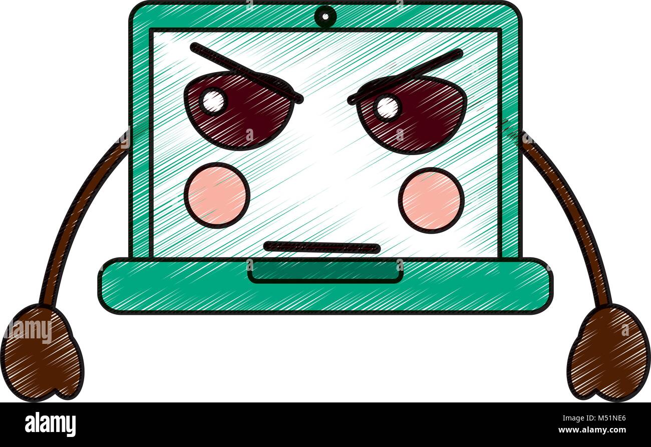 laptop angry computer emoji icon image Stock Vector Image & Art - Alamy