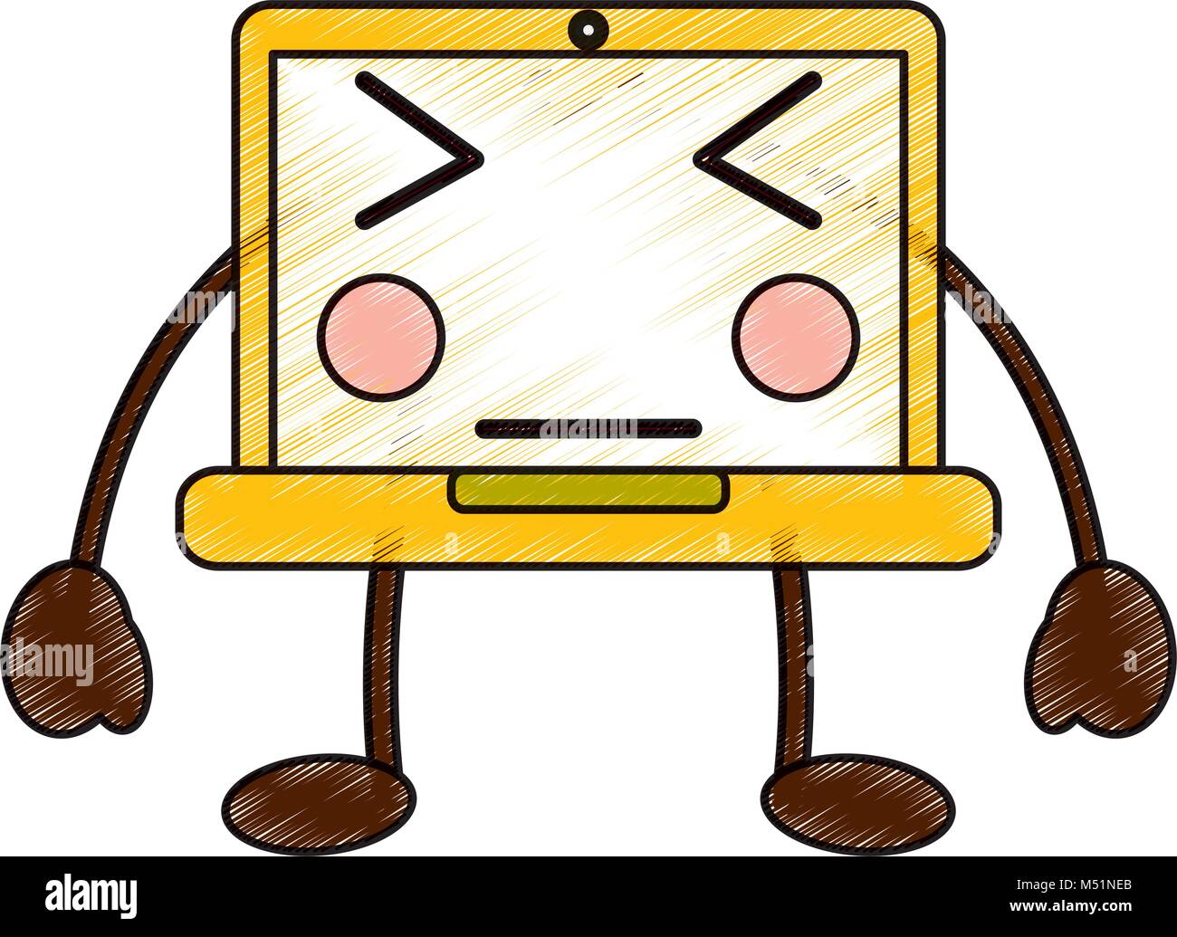laptop angry computer emoji icon image Stock Vector Image & Art - Alamy