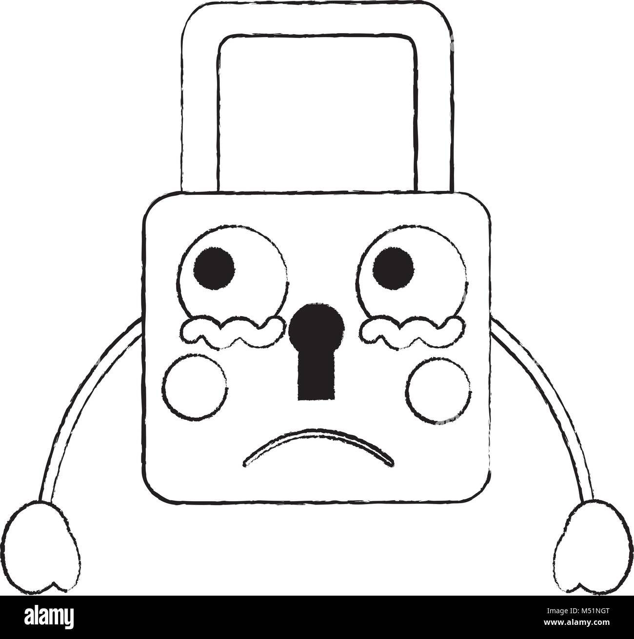 safety lock sad emoji icon image Stock Vector Image & Art - Alamy