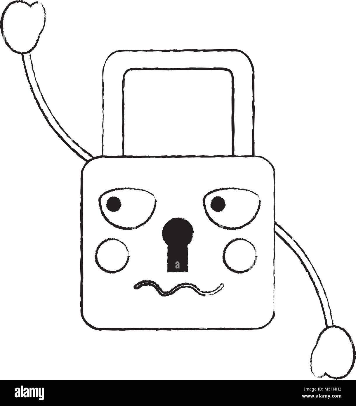 safety lock angry emoji icon image Stock Vector Image & Art - Alamy