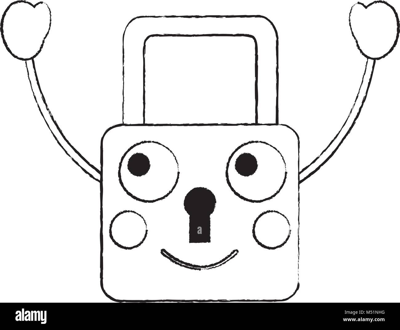 safety lock happy emoji icon image Stock Vector Image & Art - Alamy