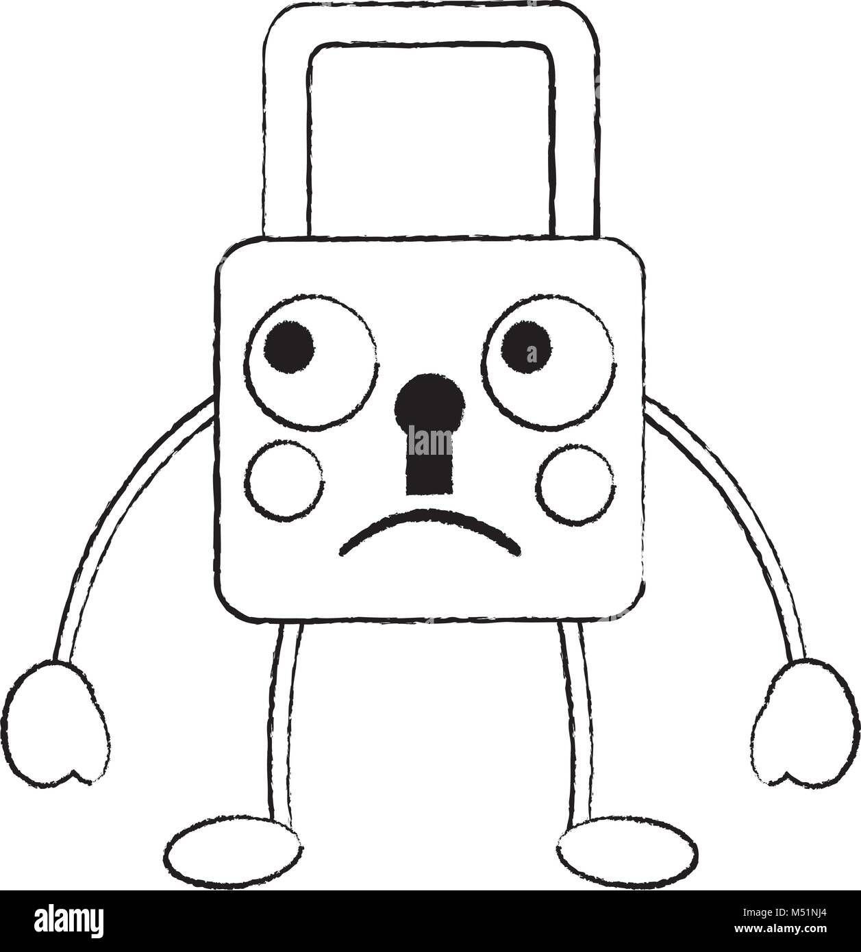 safety lock sad emoji icon image Stock Vector Image & Art - Alamy