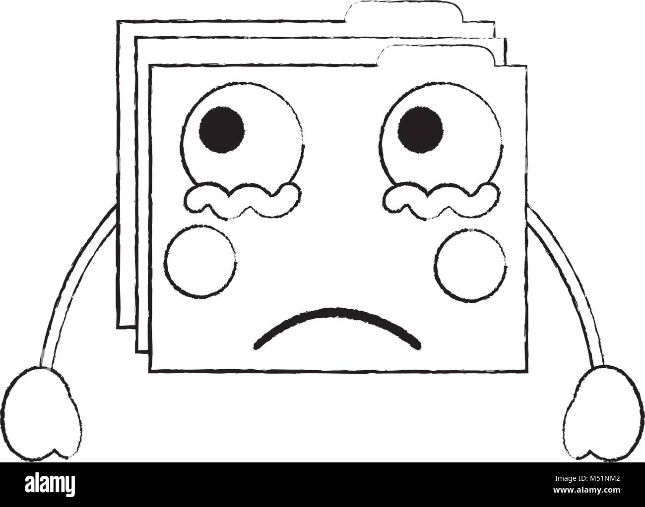 file folder sad emoji icon image Stock Vector Image & Art - Alamy