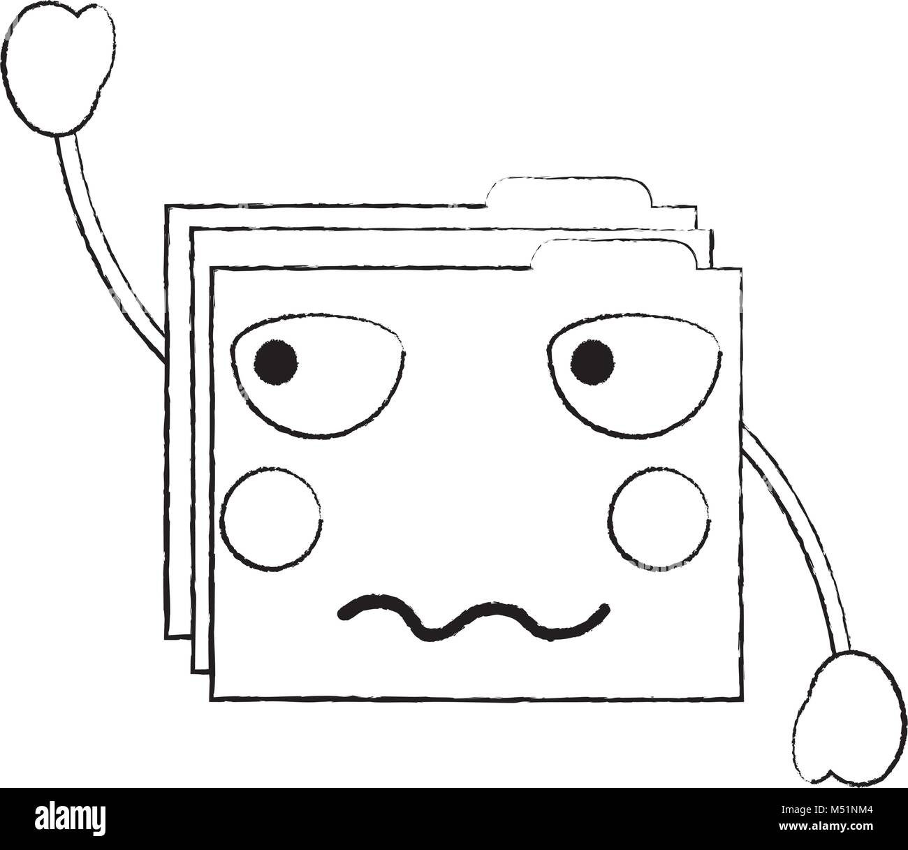 file folder angry emoji icon image Stock Vector Image & Art - Alamy