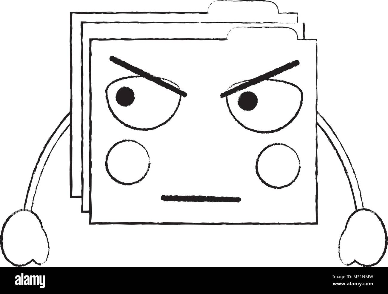 file folder angry emoji icon image Stock Vector Image & Art - Alamy