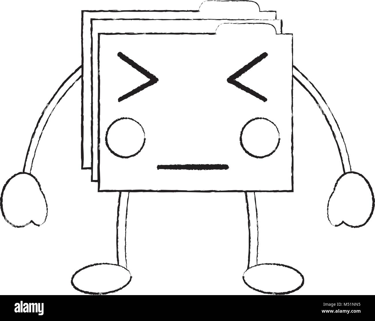 file folder angry emoji icon image Stock Vector Image & Art - Alamy