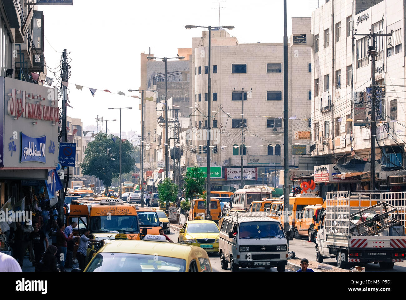 HEBRON, ISRAEL - AUGUST 04, 2010: Horizontal picture of car traffic in ...