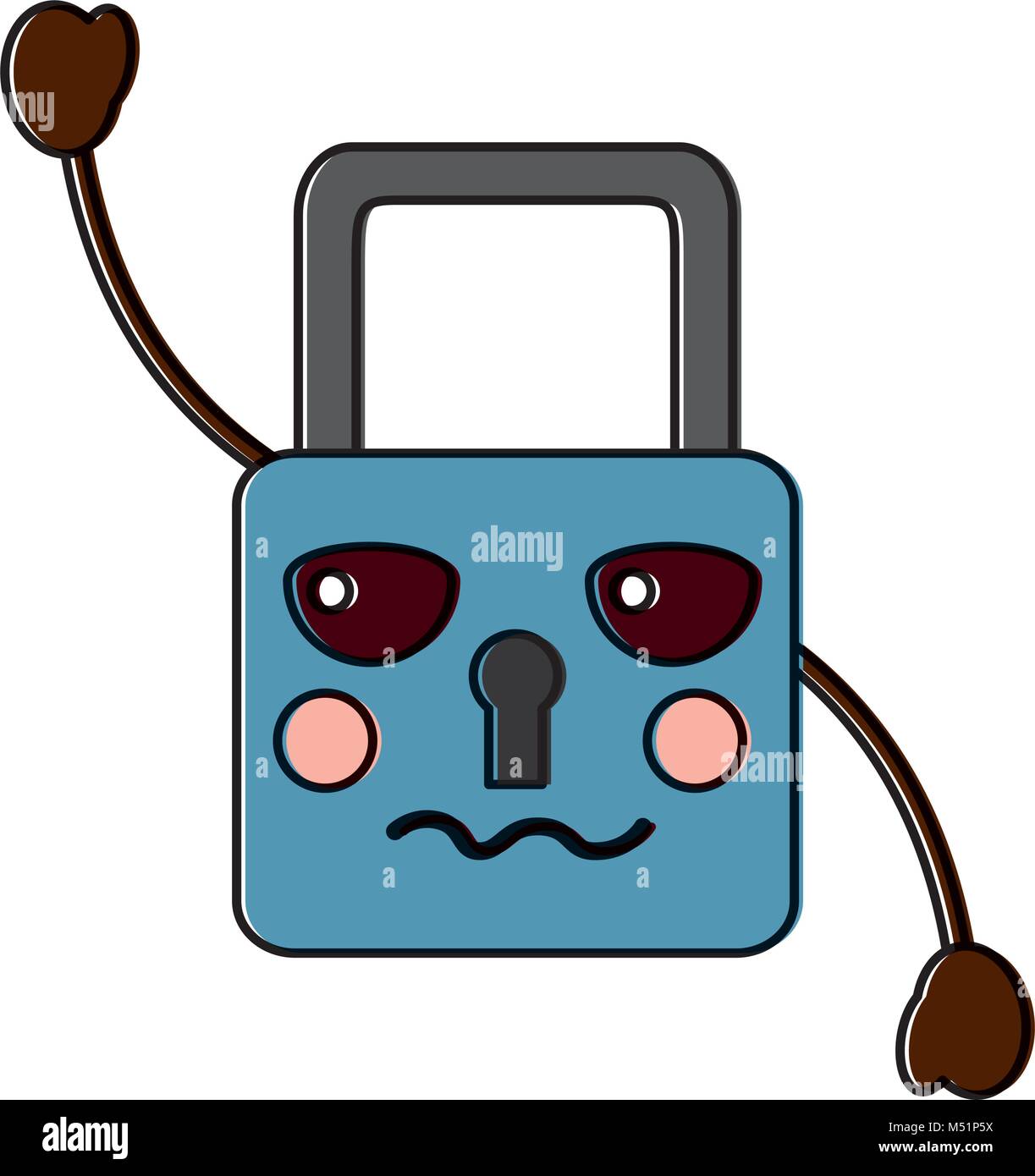 Padlock emoticon Stock Vector Images - Alamy