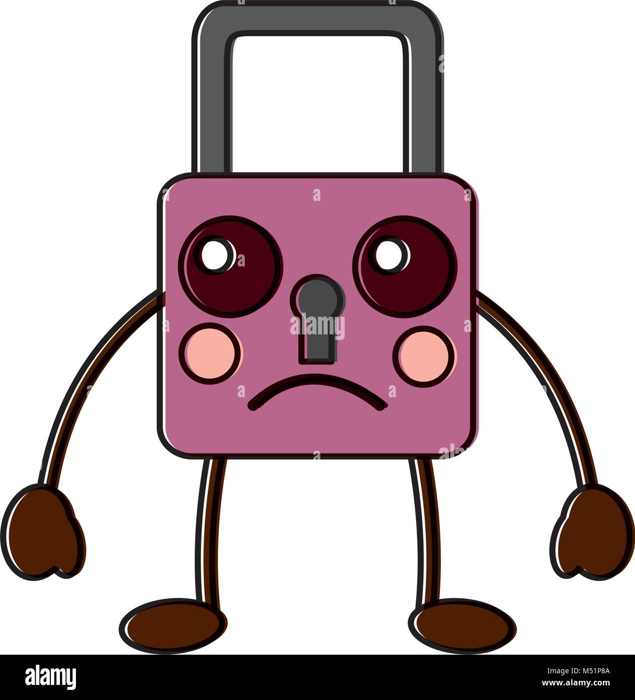 Padlock emoticon hi-res stock photography and images - Alamy