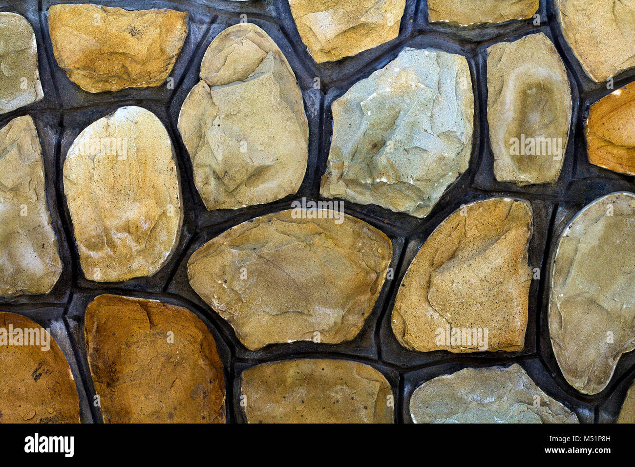 Different sizes of sand stones. Stone wall pattern background Stock ...