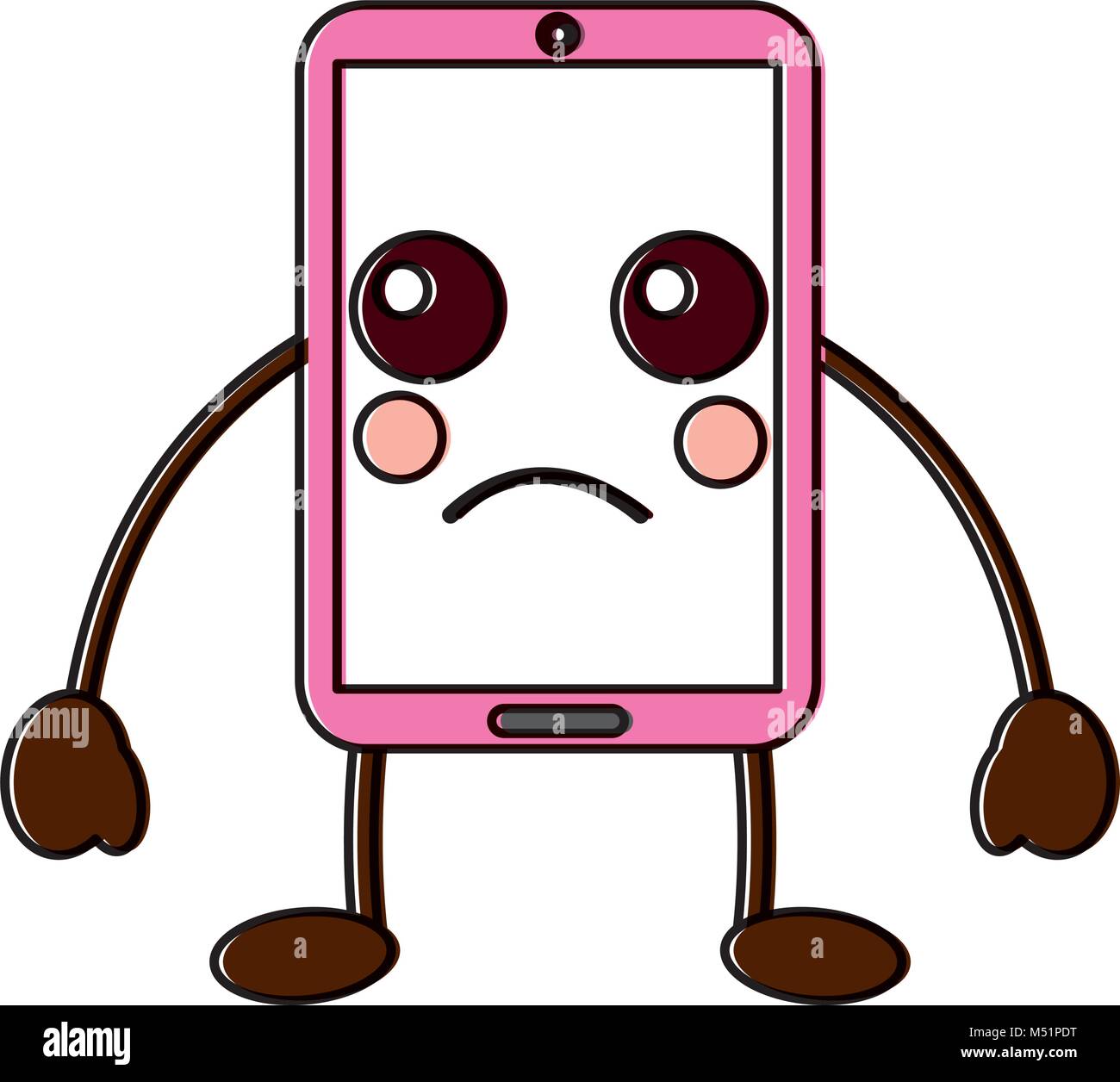 Sad face emoji phone hi-res stock photography and images - Alamy